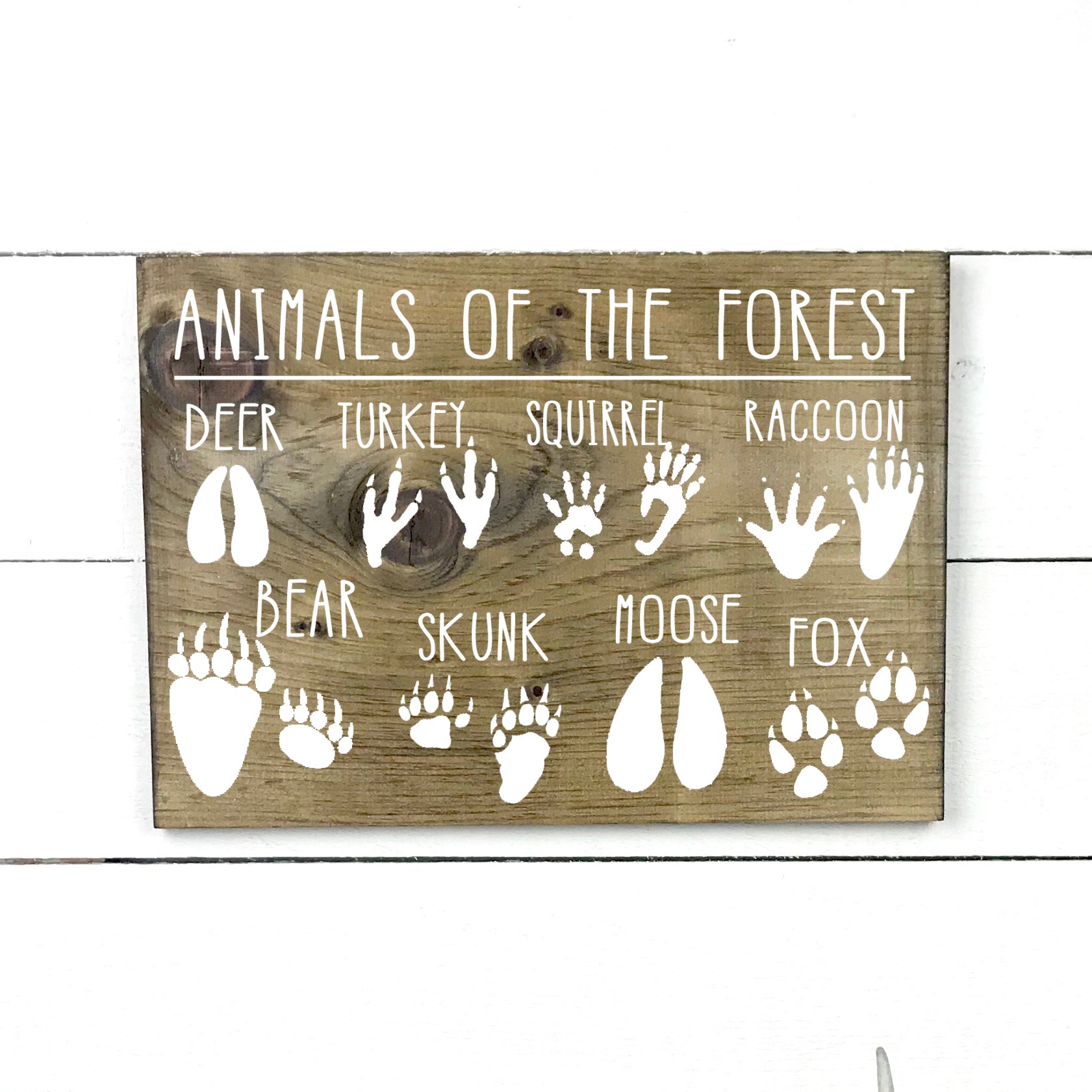 wooden sign | Animals of the forest | Old Shack